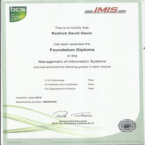 IMIS CERTICATE (2) | PDF