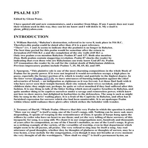 69337388 psalm-137 | PDF | Religious (Music and Audio) | Music