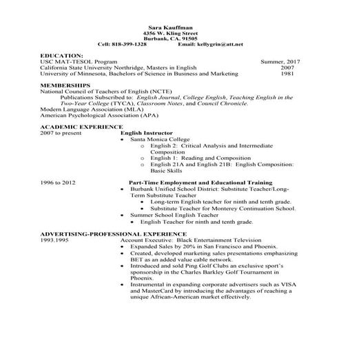 Resume Curriculum | DOC