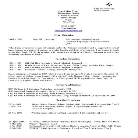 Alice Smith Curriculum Vitae | DOC