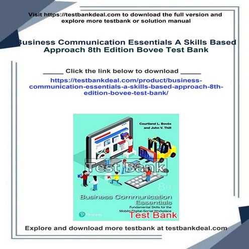 Business Communication Essentials A Skills Based Approach 8th Edition ...