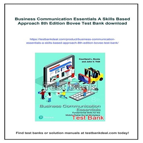 Business Communication Essentials A Skills Based Approach 8th Edition ...