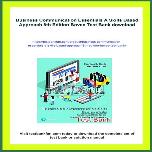 Business Communication Essentials A Skills Based Approach 8th Edition ...