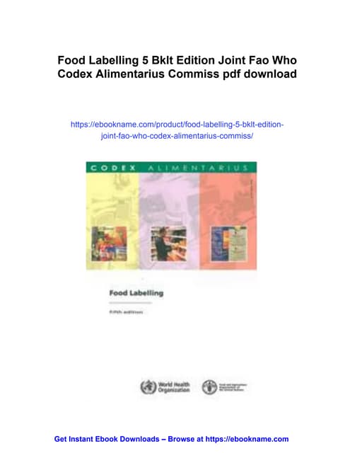 Codex alimentarius ppt | PPTX