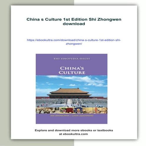 Download full ebook of China s Culture 1st Edition Shi Zhongwen instant download pdf | PDF