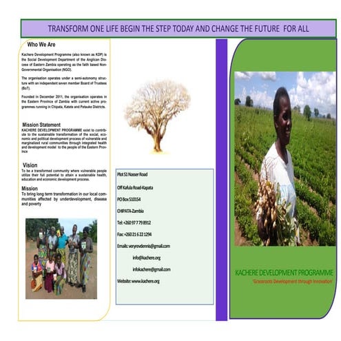 Brochure for the Kachere Development Programme-2014 (2) | PDF