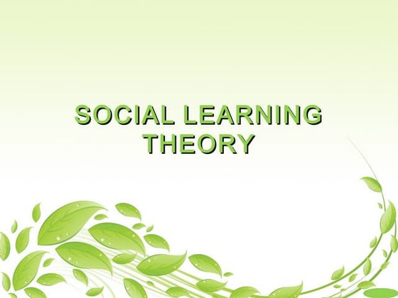 Observational (Social) Learning Theory - With Audio | PPS