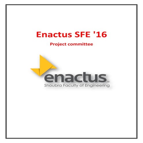 Enactus SFE_16 - Project Committee Job Description | PDF