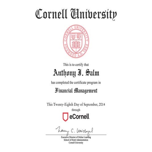 Cornell Certificate AS | PDF
