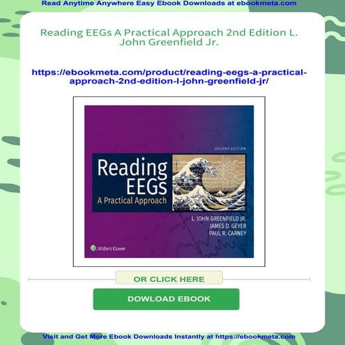 Reading EEGs A Practical Approach 2nd Edition L. John Greenfield Jr. | PDF