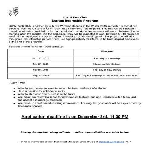 StartupInternshipProgram | DOCX