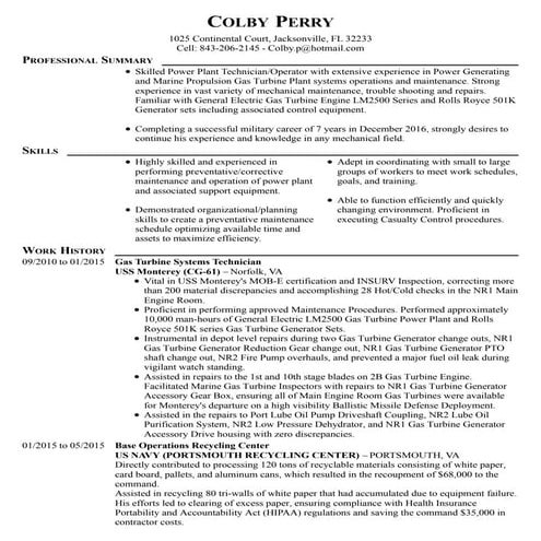 Colby Perry Resume 1 | PDF