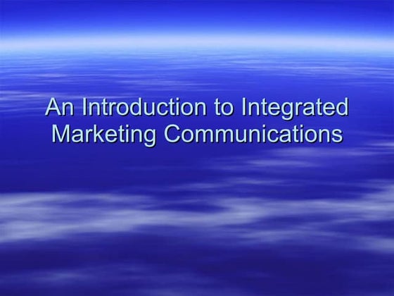 Integrated Marketing communication Tools | PPTX