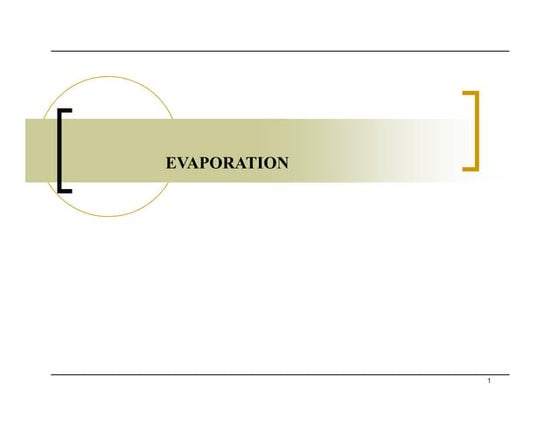 Single effect evaporation | PDF