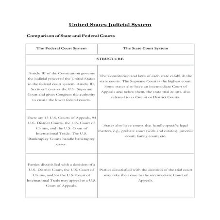 US Judicial System Report | DOCX
