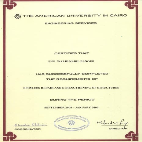 Certificate Repair &Strengthening of Structures | PDF
