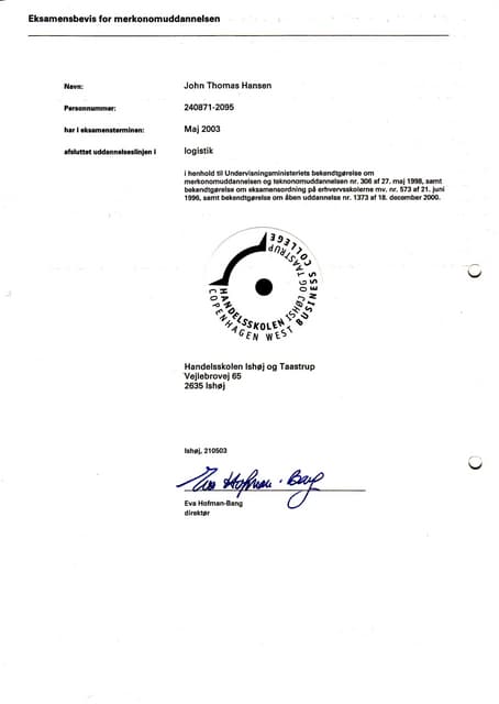 Eksamensbevis PRINCE2 | PDF