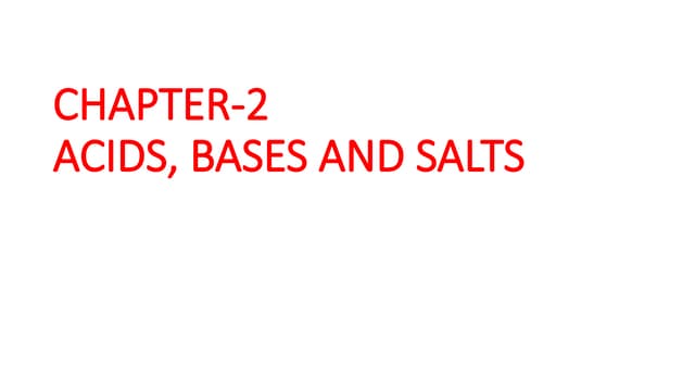 Acids, Bases and Salts | PPTX | Chemistry | Science