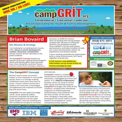 Brian Bovaird Camp Grit Resume V2 proof | PDF
