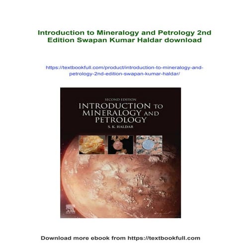 Introduction to Mineralogy and Petrology 2nd Edition Swapan Kumar Haldar | PDF