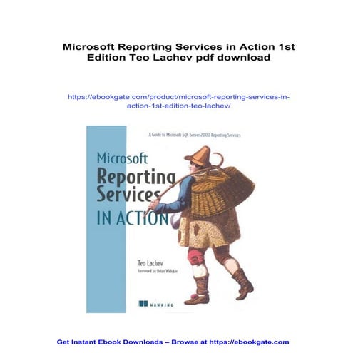 Microsoft Reporting Services in Action 1st Edition Teo Lachev | PDF