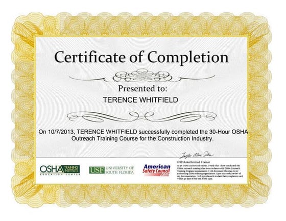 MSHA Training Certificates_Terence Whitfield | PDF