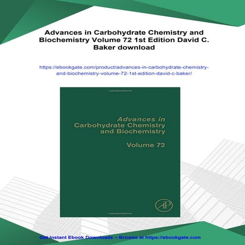Advances in Carbohydrate Chemistry and Biochemistry Volume 72 1st ...