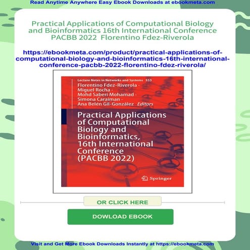 Practical Applications of Computational Biology and Bioinformatics 16th International Conference ...