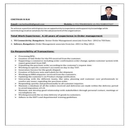 Chethan Rai Resume | DOCX