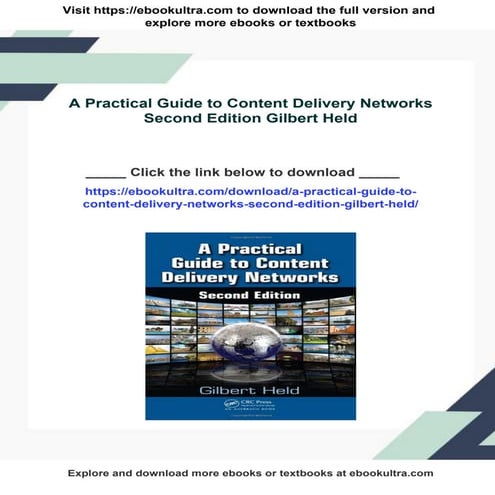 A Practical Guide to Content Delivery Networks Second Edition Gilbert ...