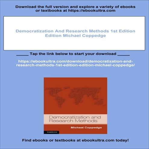 Democratization And Research Methods 1st Edition Edition Michael ...