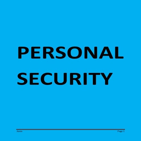 PERSONAL SECURITY | DOCX