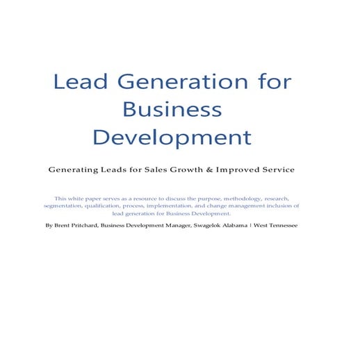 Lead Generation for Business Development Whitepaper for LinkedIn | PDF