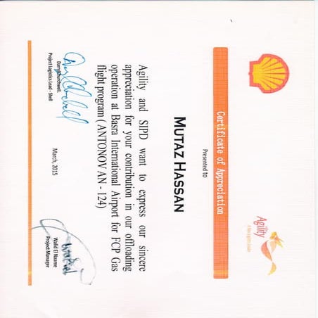 Shell Certificate | PDF