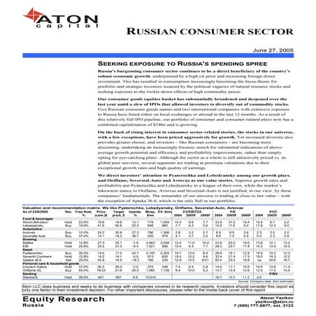 Russian_consumer_sector_Jun05 | PDF