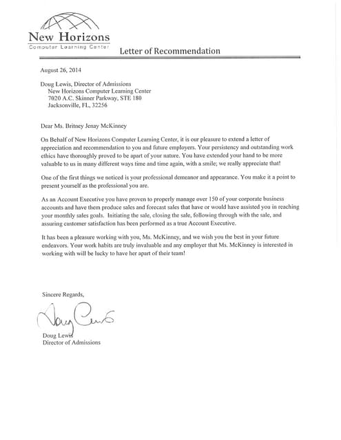 Photon Systems Recommendation Letter | PDF