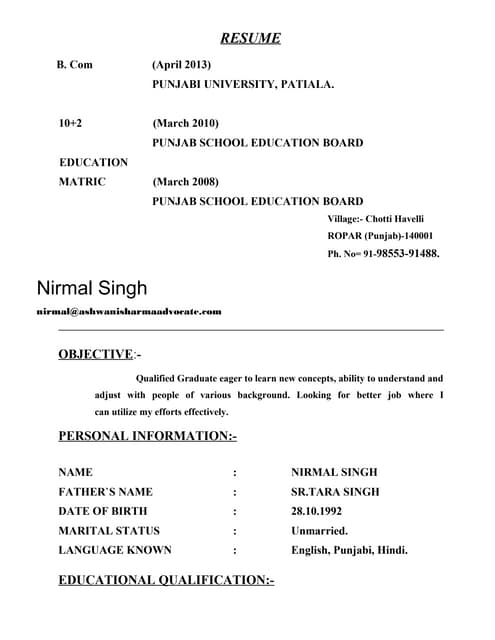 Resume Manisha Kumari (1) | DOC