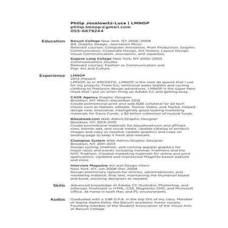 Philip Josolowitz-Luce Resume | PDF
