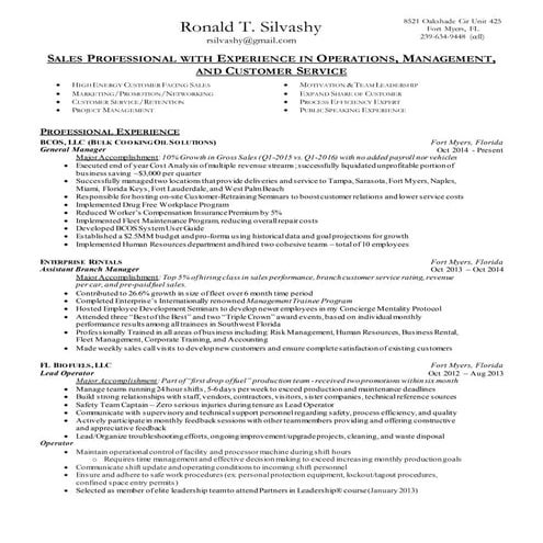 Ron Silvashy RESUME | PDF