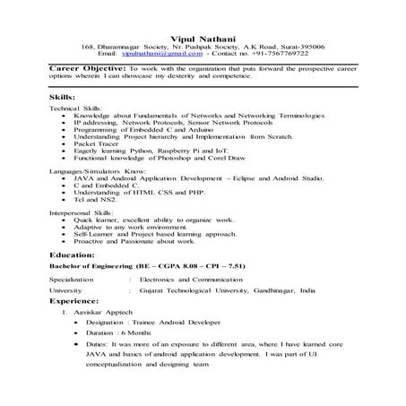 Vipul V Nathani_Resume | DOCX