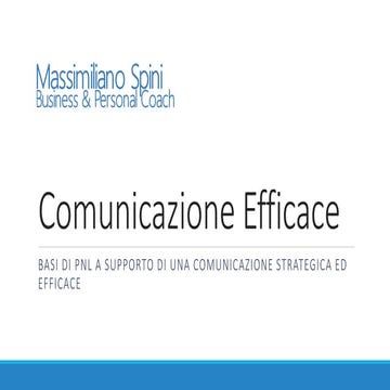 Comunicazione Efficace - Estratto | PPTX