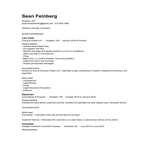 Robert's Resume | DOCX