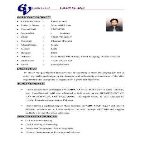 Umair's CV | DOC