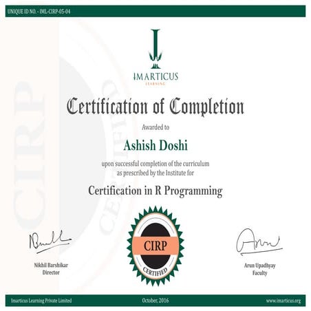CIRP - Ashish Doshi | PDF