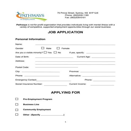 JOB APPLICATION | PDF