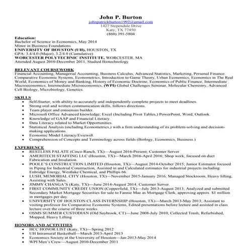 John Resume-CV as of October 11th, 2016 | PDF