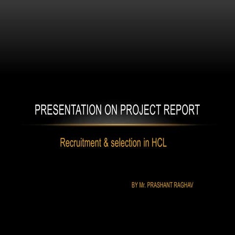 Final Presentation on Project report | PPTX