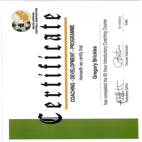 Safa intro coaching course | PDF