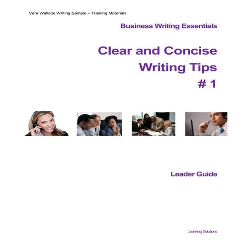 VW Writing Sample Clr_Concise Writing | PDF