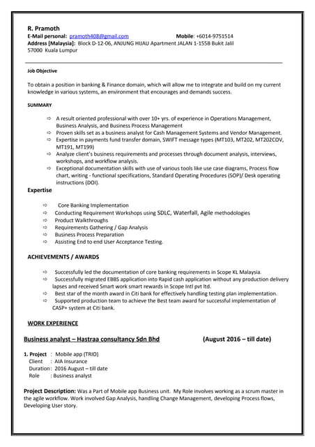 Resume_FLEXCUBE | PDF